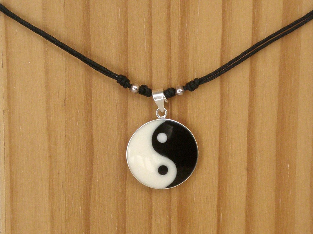 Sterling Silver Yin Yang Pendant, Chain or Nylon Thread - Etsy