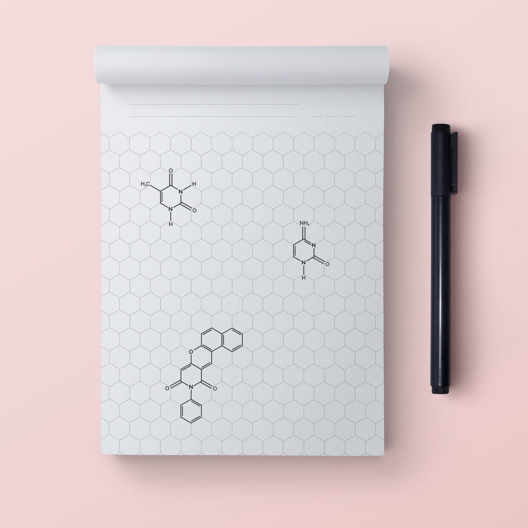 Molecules Template for Notebook Print Digital Download Student College ...