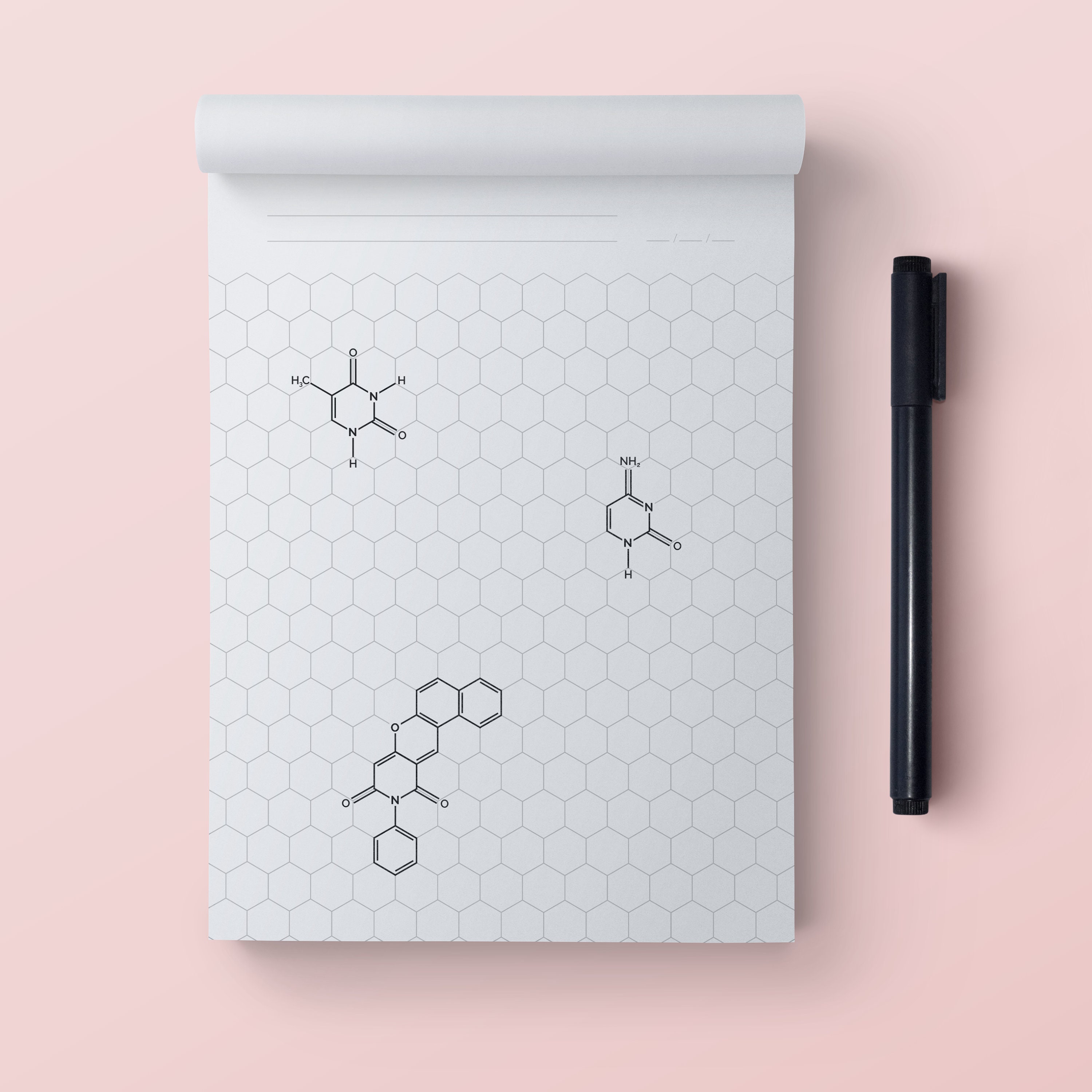 Molecules Template for Notebook Print Digital Download Student College ...
