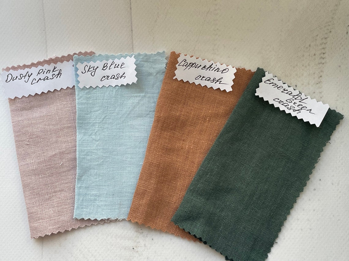 Pure Linen Fabrics Swatches Set of Samples | Etsy