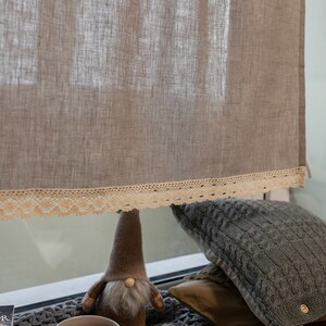Burlap Curtains Cottage Kitchen Ruffle Valance Simple Rustic French ...