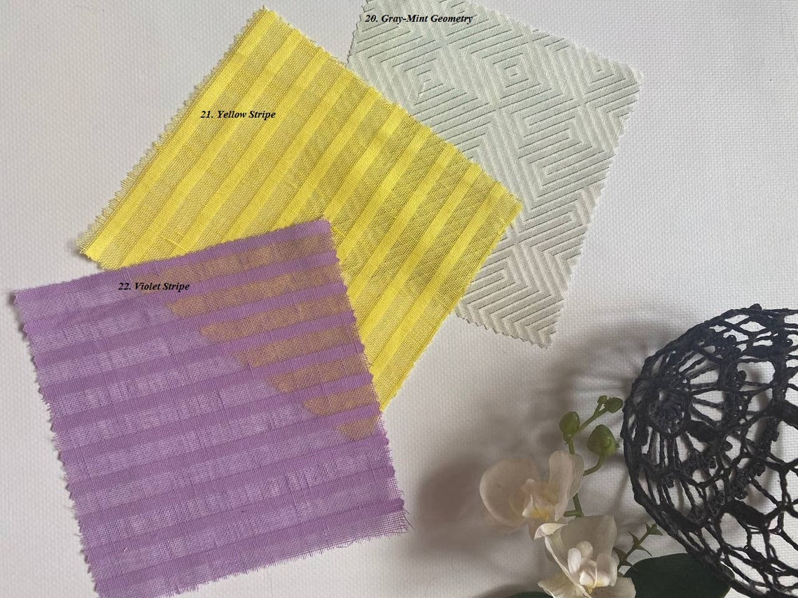 Pure Linen Fabrics Swatches Set of Samples | Etsy