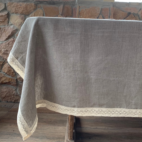 Large Linen Tablecloth - Etsy