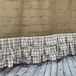 Burlap Curtains Cottage Kitchen Farmhouse Curtains for Living Room ...