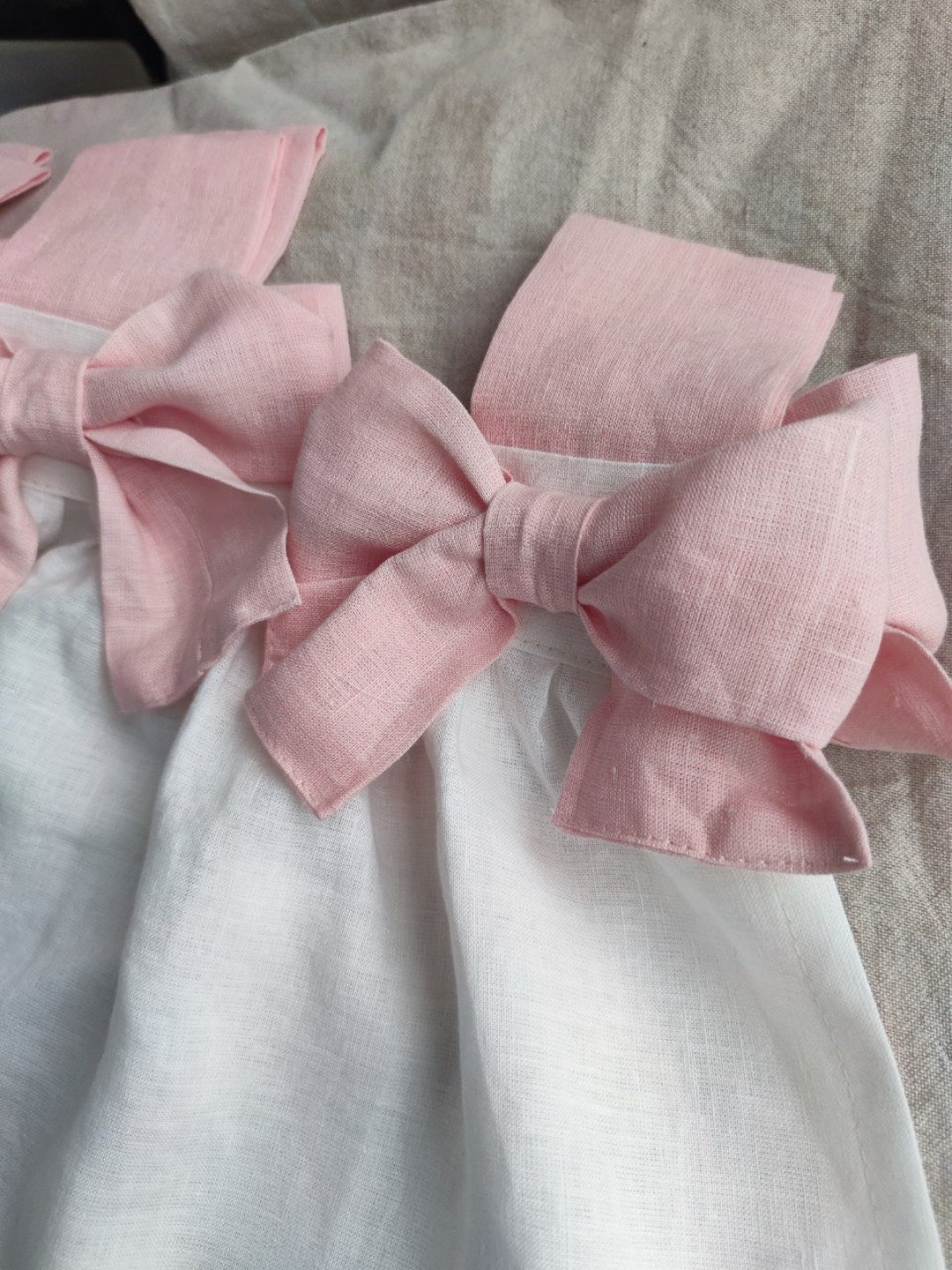 Linen Curtains Cottage Kitchen Ruffle Valance Simple Rustic French ...