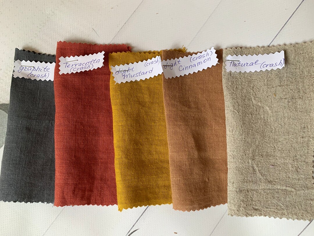 Pure Linen Fabrics Swatches Set of Samples - Etsy