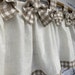 Linen Curtains Cottage Kitchen Ruffle Valance Simple Rustic - Etsy