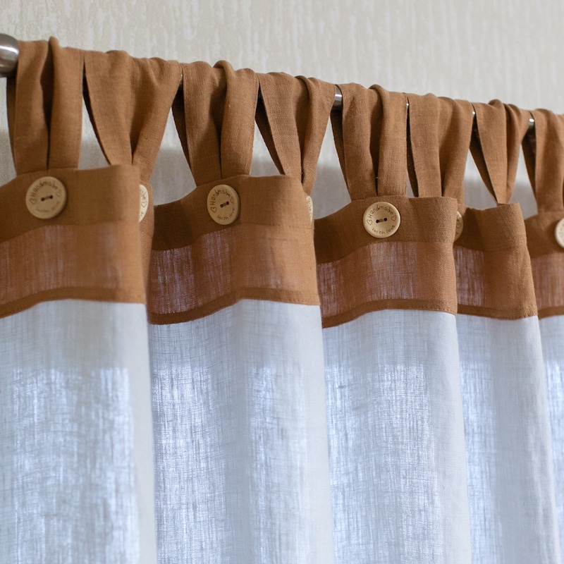 Color Block Curtains - Etsy