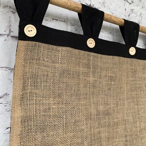 Burlap Curtains With Ruffles Rustic Home Decor Cottage Farmhouse ...