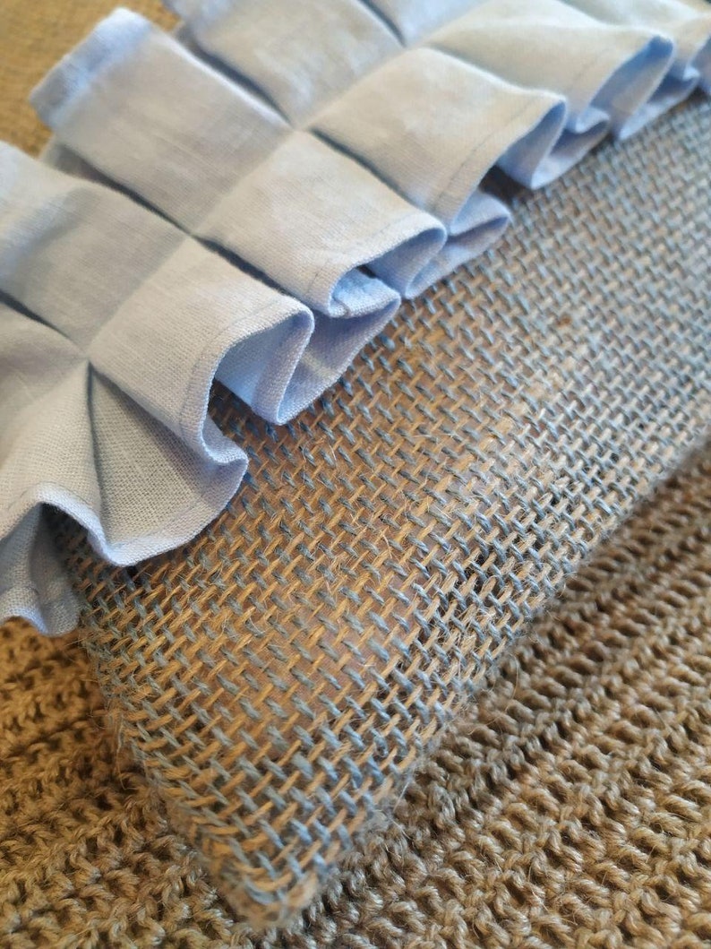 Burlap Pillow Covers With Ruffles Rustic Home Decor Farmhouse Pillow ...