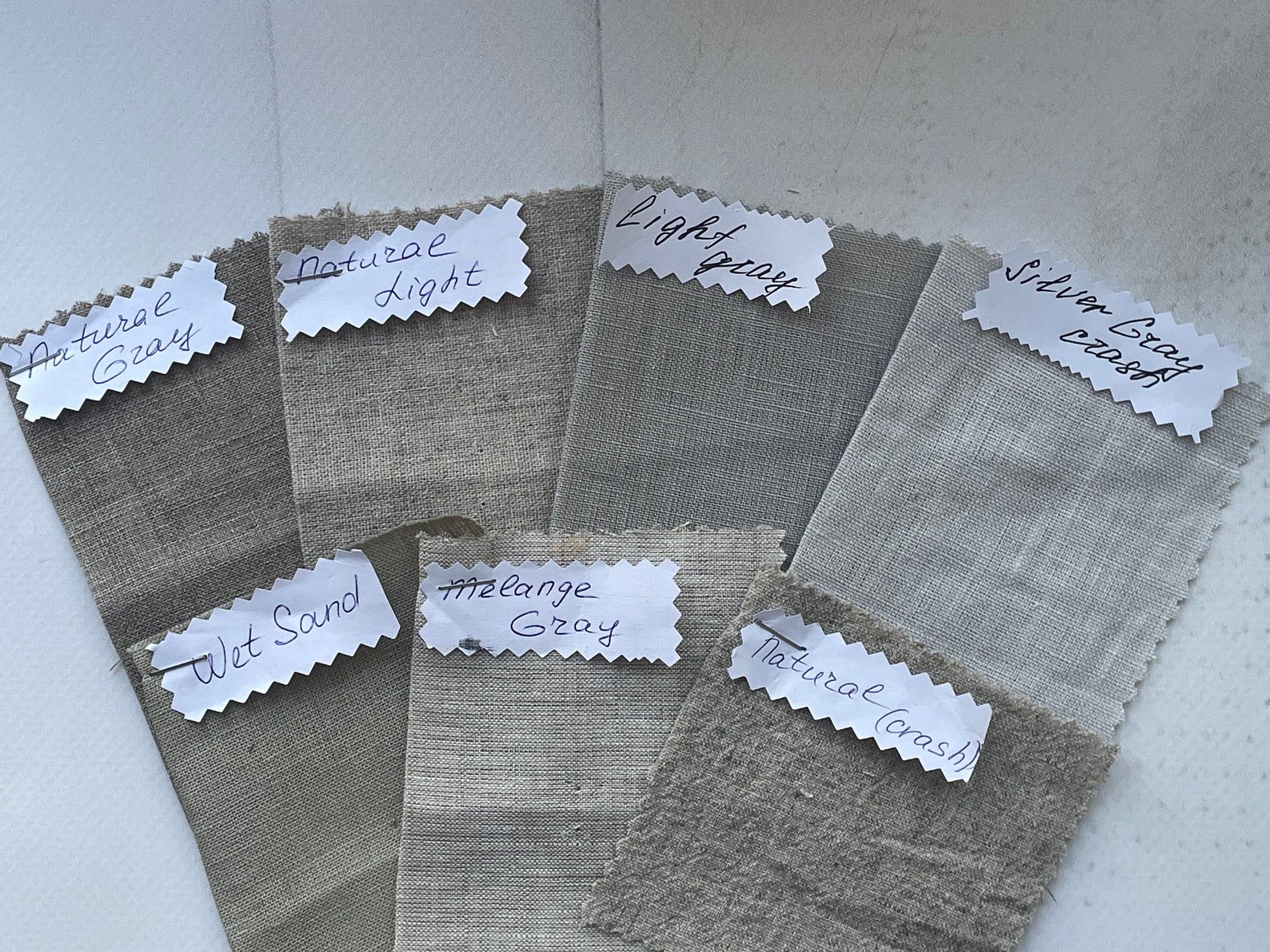 Pure Linen Fabrics Swatches Set of Samples - Etsy