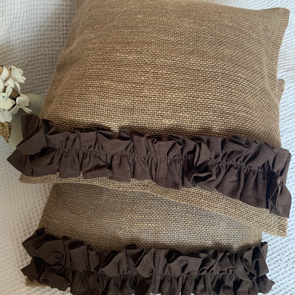 Burlap Pillow - Etsy