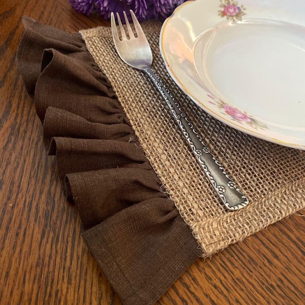 Burlap Table Setting - Etsy