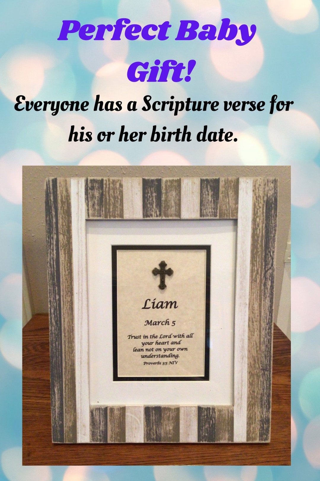 Personalized Birthday Scripture Verse 1 - Etsy