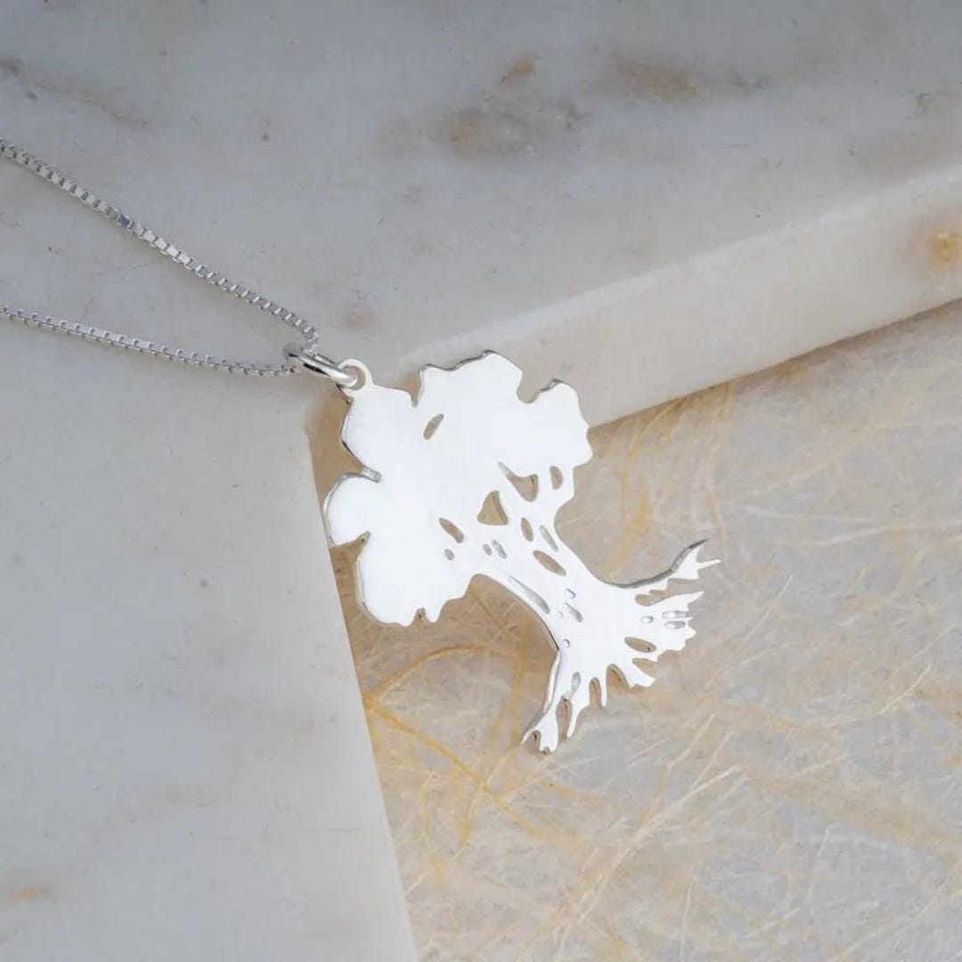 Sterling Silver Golani Brigade Olive Tree Necklace - Gift From Israel ...