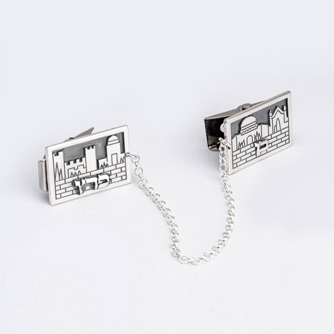 Personalized Hebrew Name Tallit Holder - Sterling Silver Tallit Clip ...
