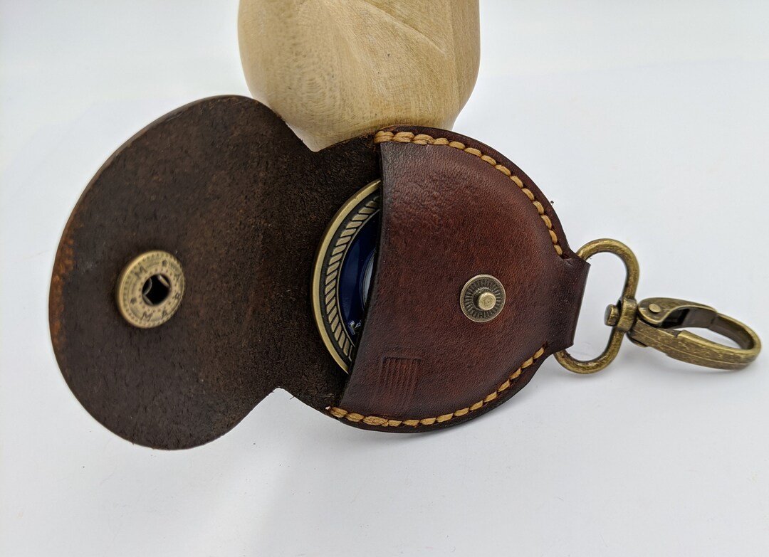 Handgefertigter Leder Challenge Coin Schlüsselanhänger Halter: Militär ...