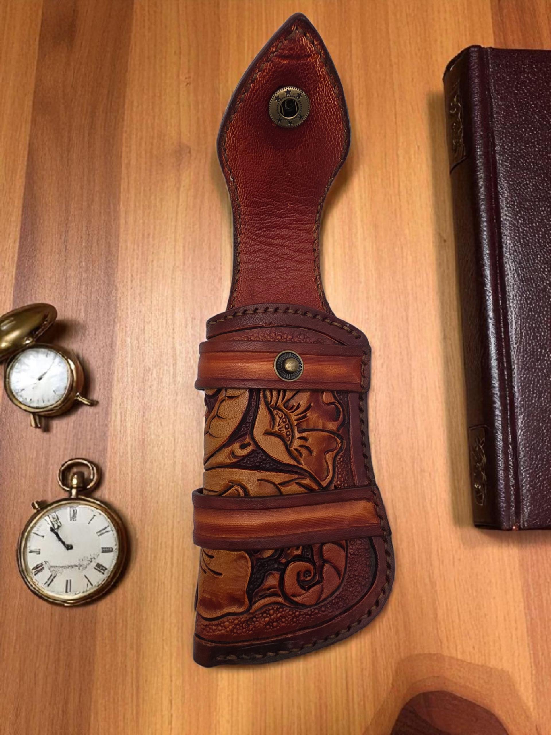 Multi-tool Handtooled Leather Belt Sheath - Etsy
