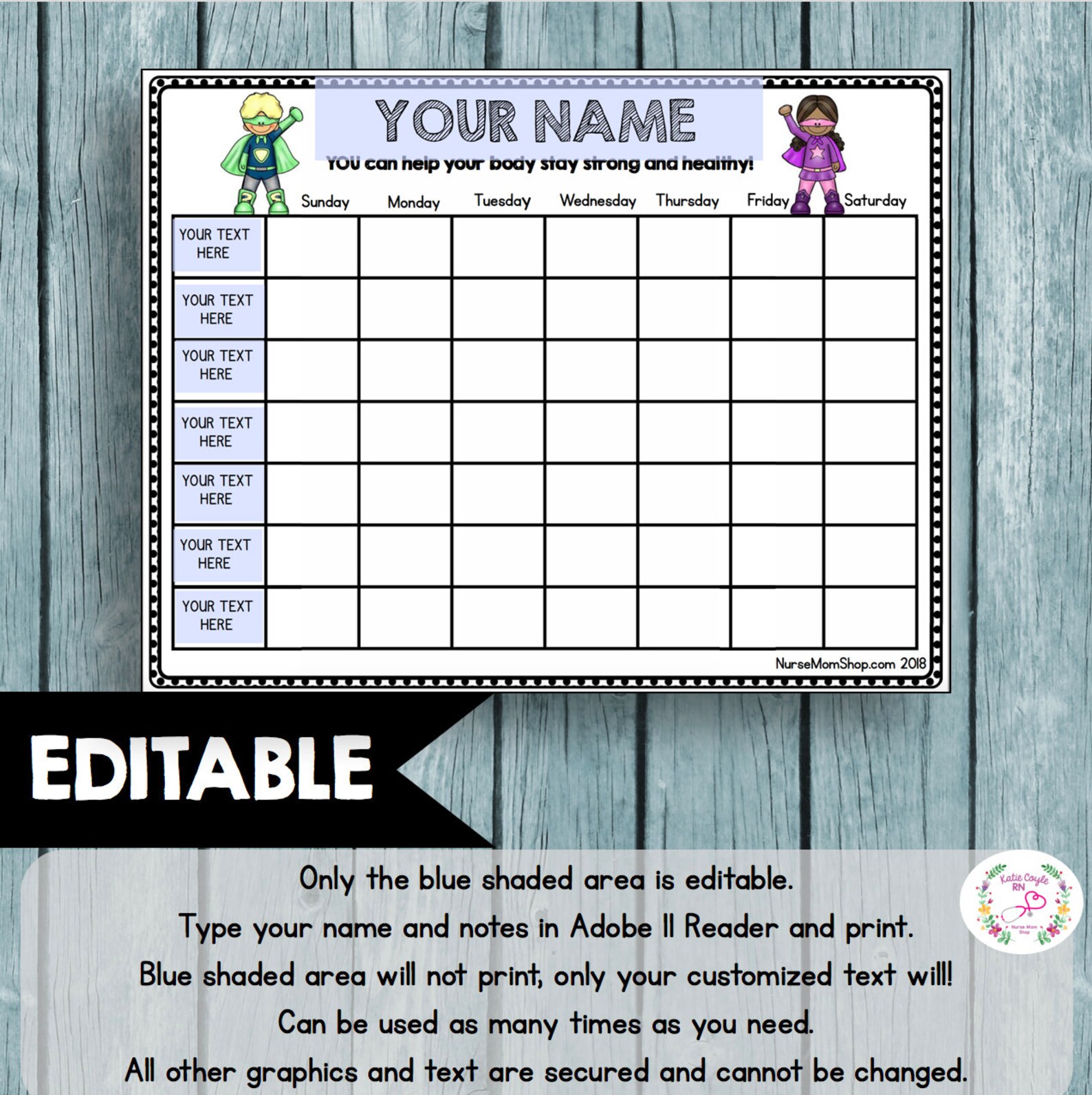 HEALTHY ROUTINES CHART - Kids Sticker Chart - Children's Eating ...