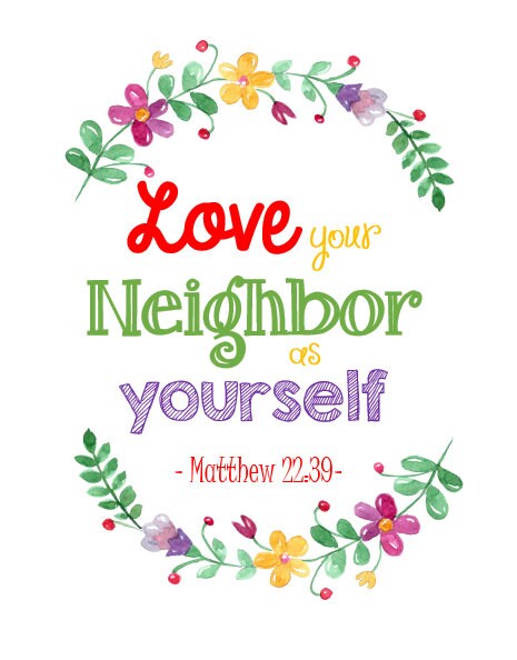 POSTER: Love Your Neighbor - Etsy