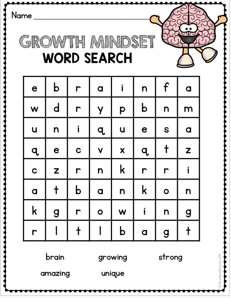 Printable Growth Mindset Activity Bundle - Etsy