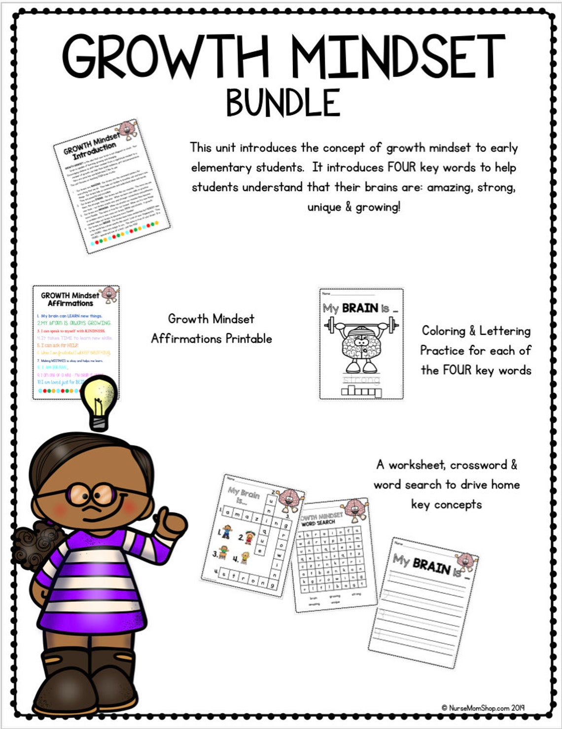 Printable Growth Mindset Activity Bundle | Etsy
