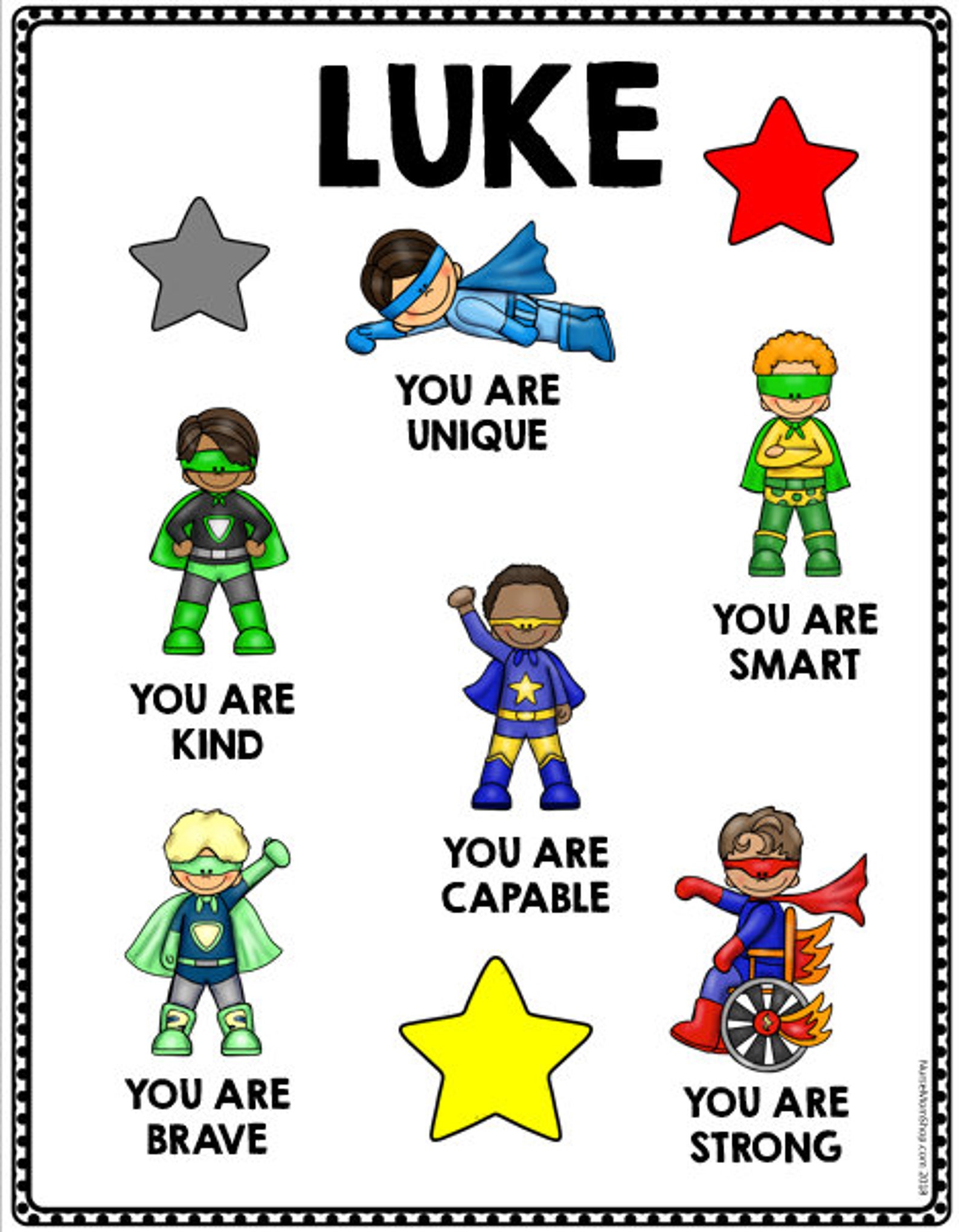 Personalized SUPERHERO Printables - Etsy