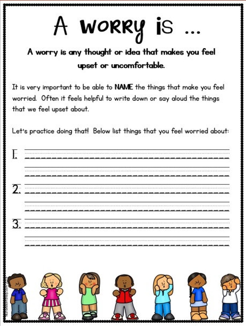 Worry Journal for Kids | Etsy