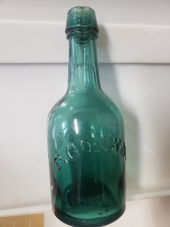 Antique Brown Stout Iron Pontil Bottle 1840's Green - Etsy