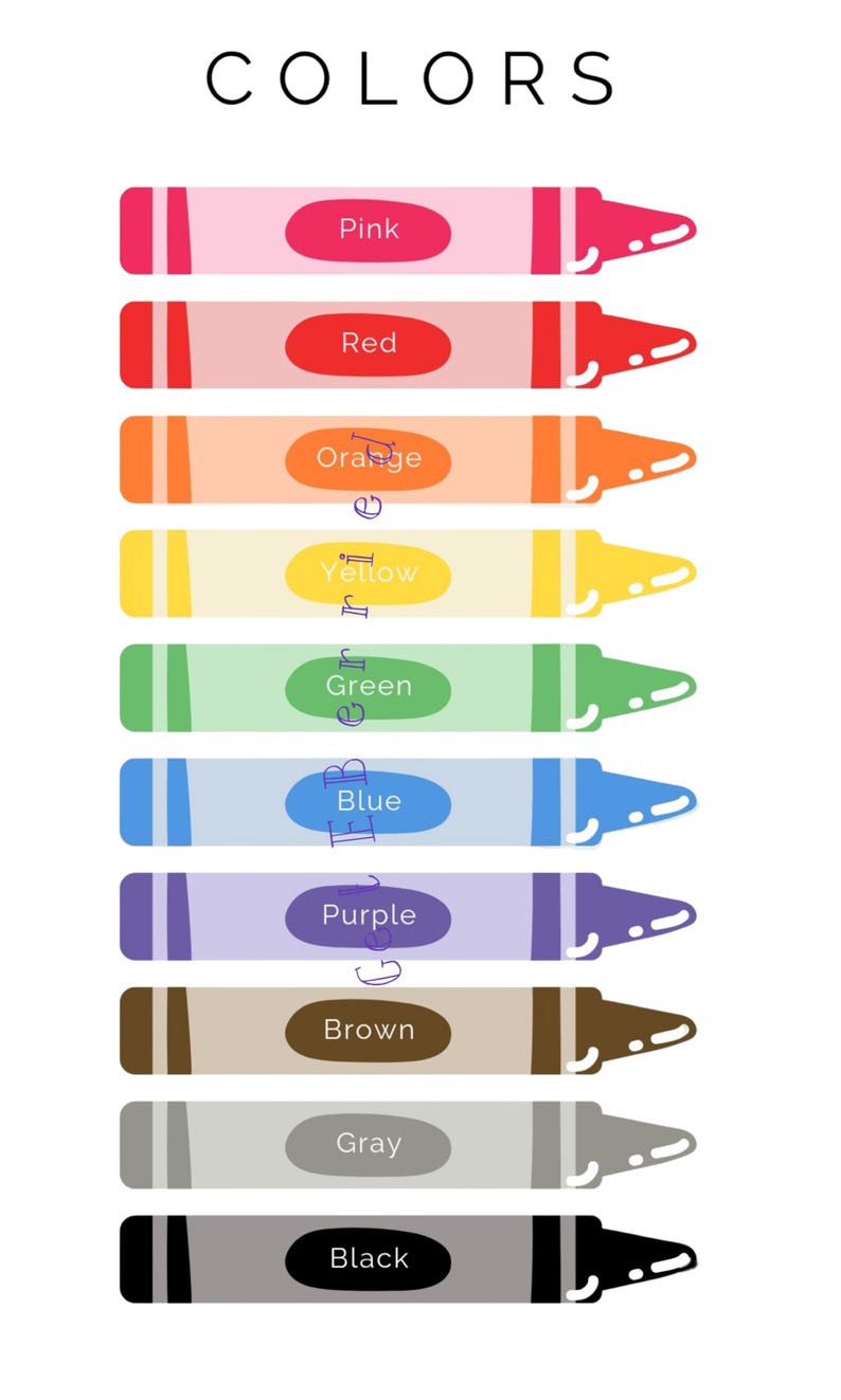 Color Charts - Etsy