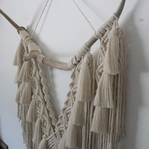 Elk antler macrame wall hanging wall art boho genuine | Etsy