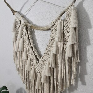 Elk Antler Macrame Wall Hanging | Wall Art | Boho | Genuine Elk Antler ...