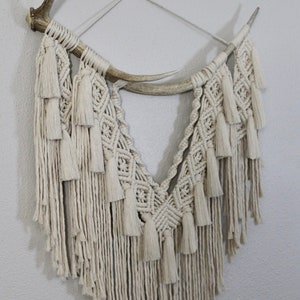 Elk Antler Macrame Wall Hanging | Wall Art | Boho | Genuine Elk Antler ...