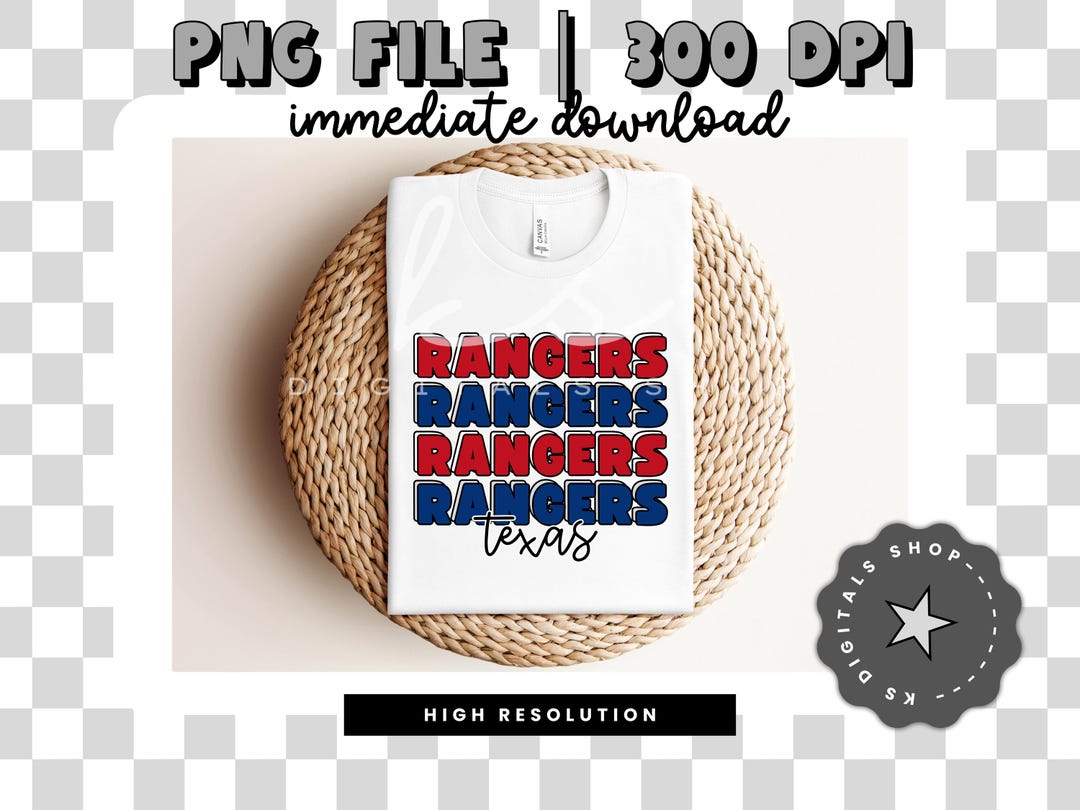 Rangers Baseball Stacked PNG File | Gameday School Spirit | Digital ...