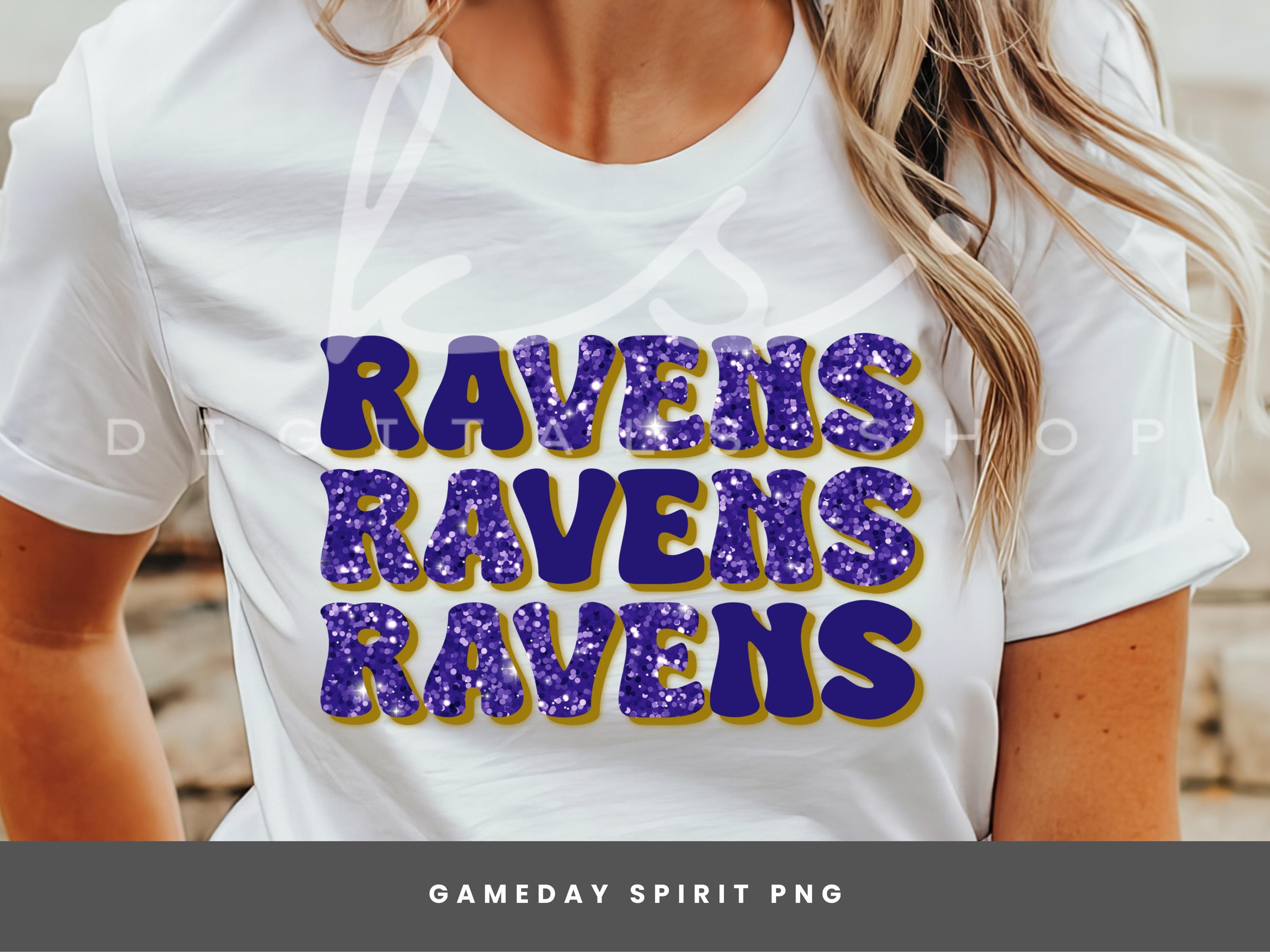Ravens Faux Sequin Glitter PNG | School Spirit Design | Digital ...