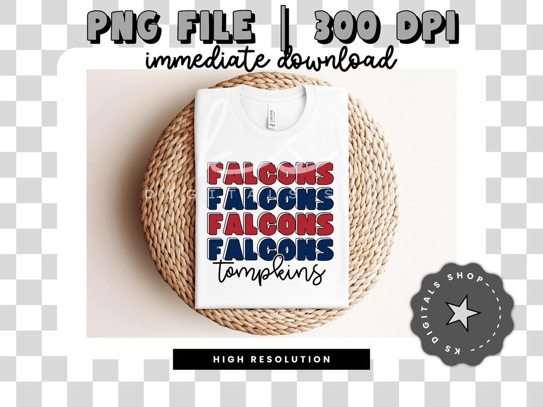 Tompkins Falcons School Spirit Stacked PNG | Digital Download - Etsy