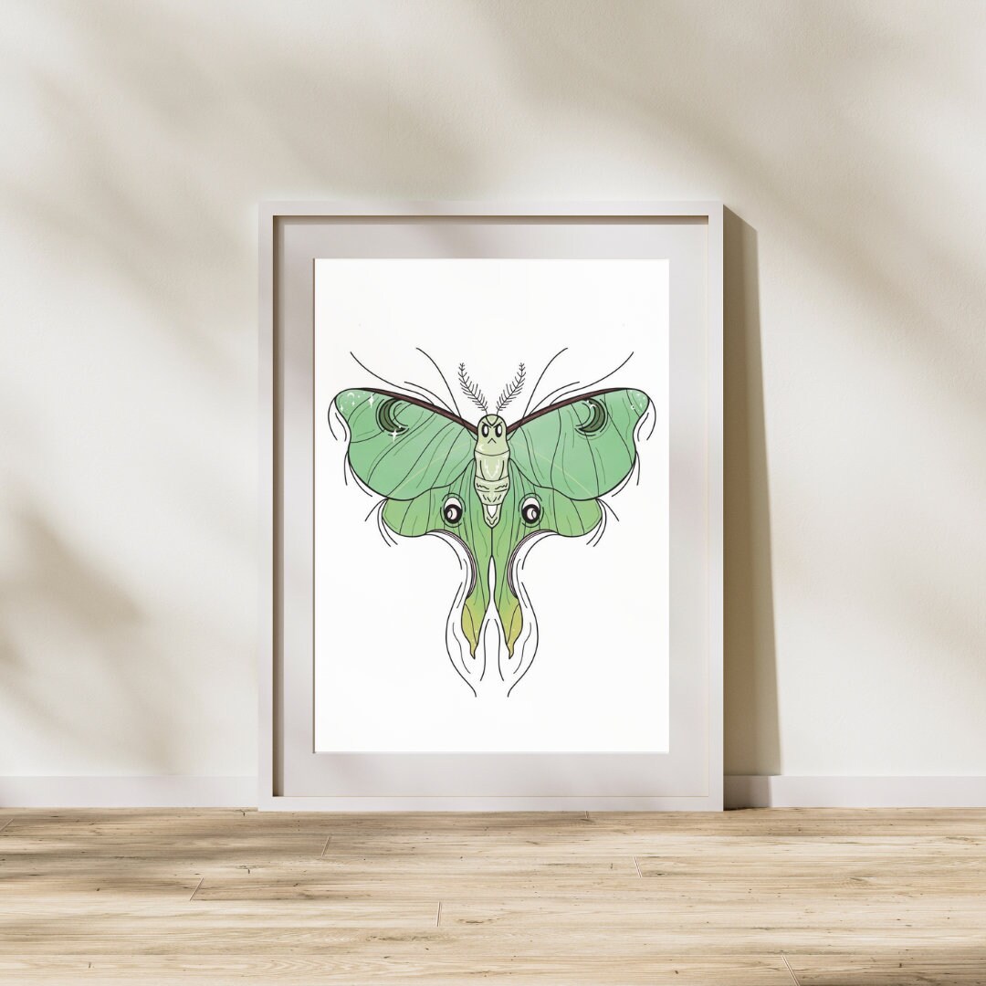 Luna Moth Art Print - Etsy