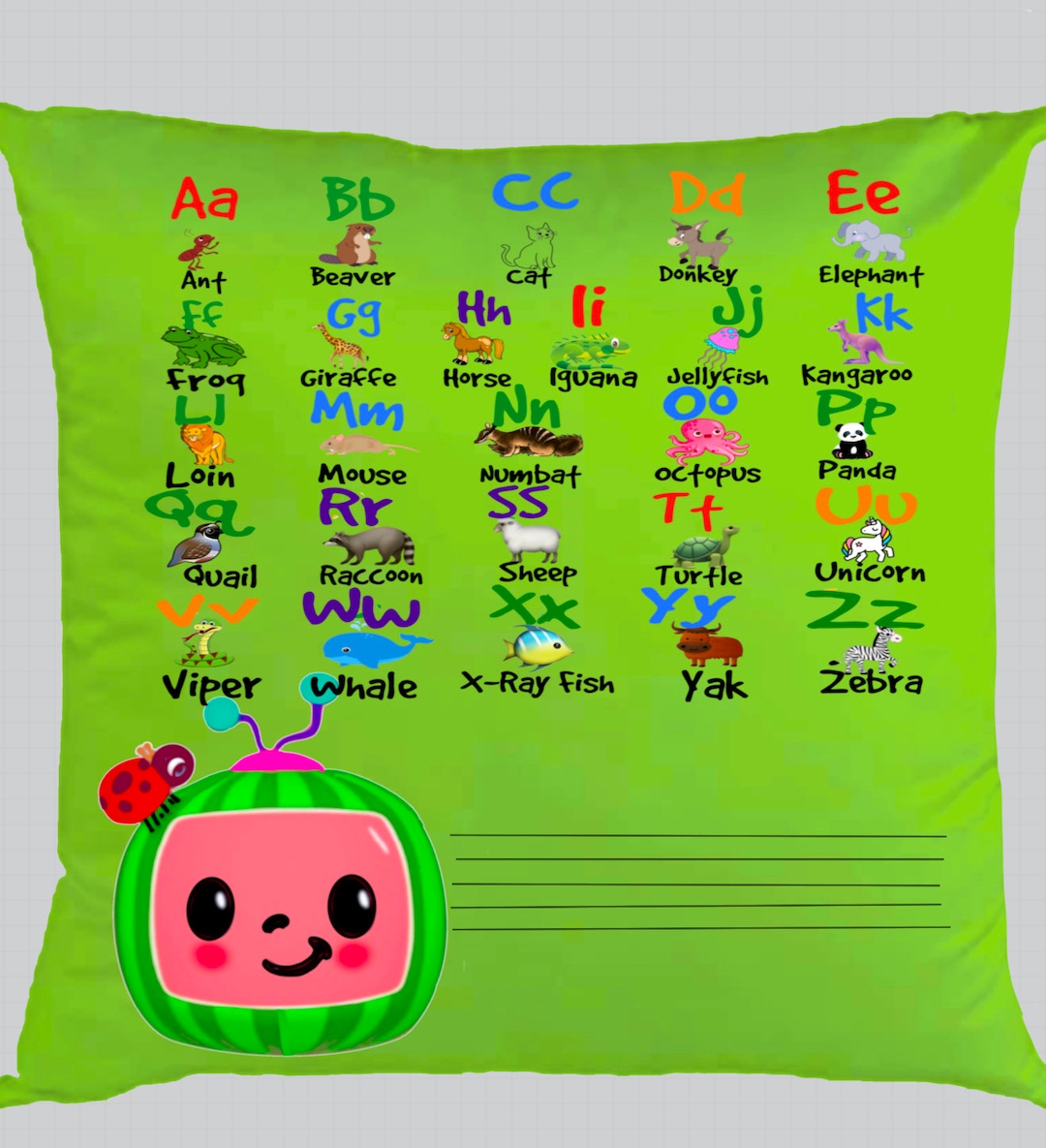 Learning Pillow, Preschool Learning Pillow Template,pillow - Etsy