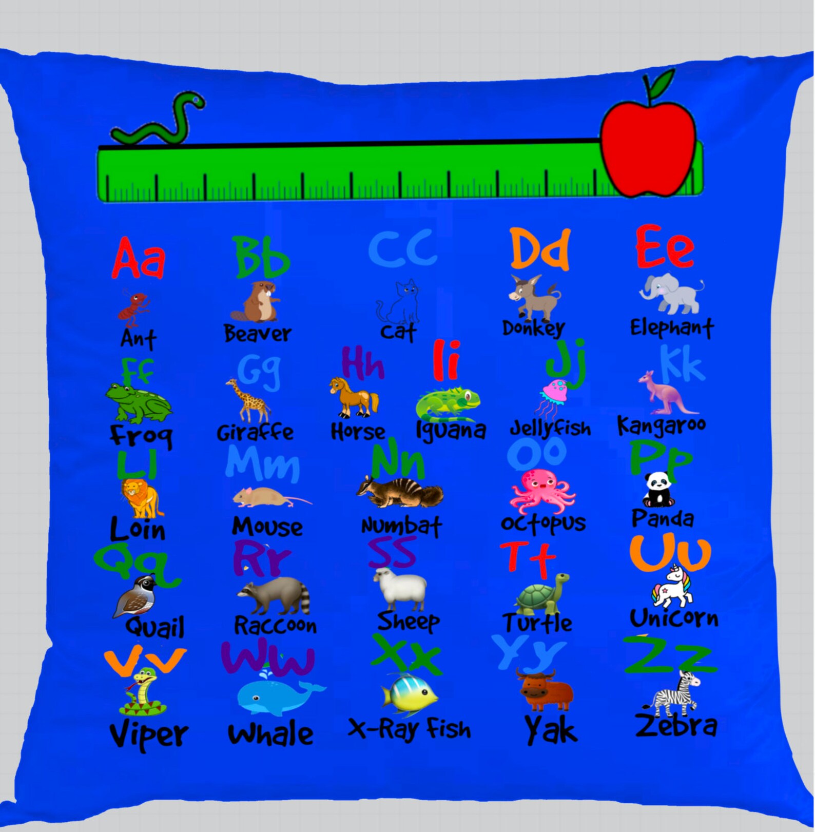 Learning Pillow Preschool Learning Pillow Templatepillow - Etsy
