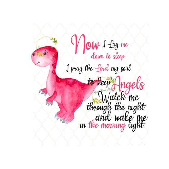 Dinosaur Png/now I Lay Me Down to Sleep Prayer/sublimation - Etsy