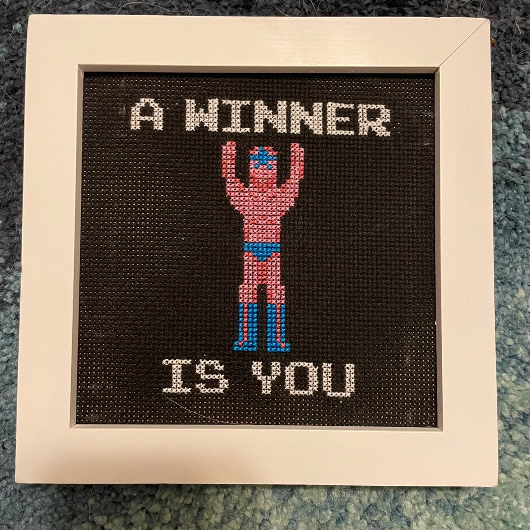 A Winner is You - NES Pro Wrestling Finished Cross Stitch - Etsy
