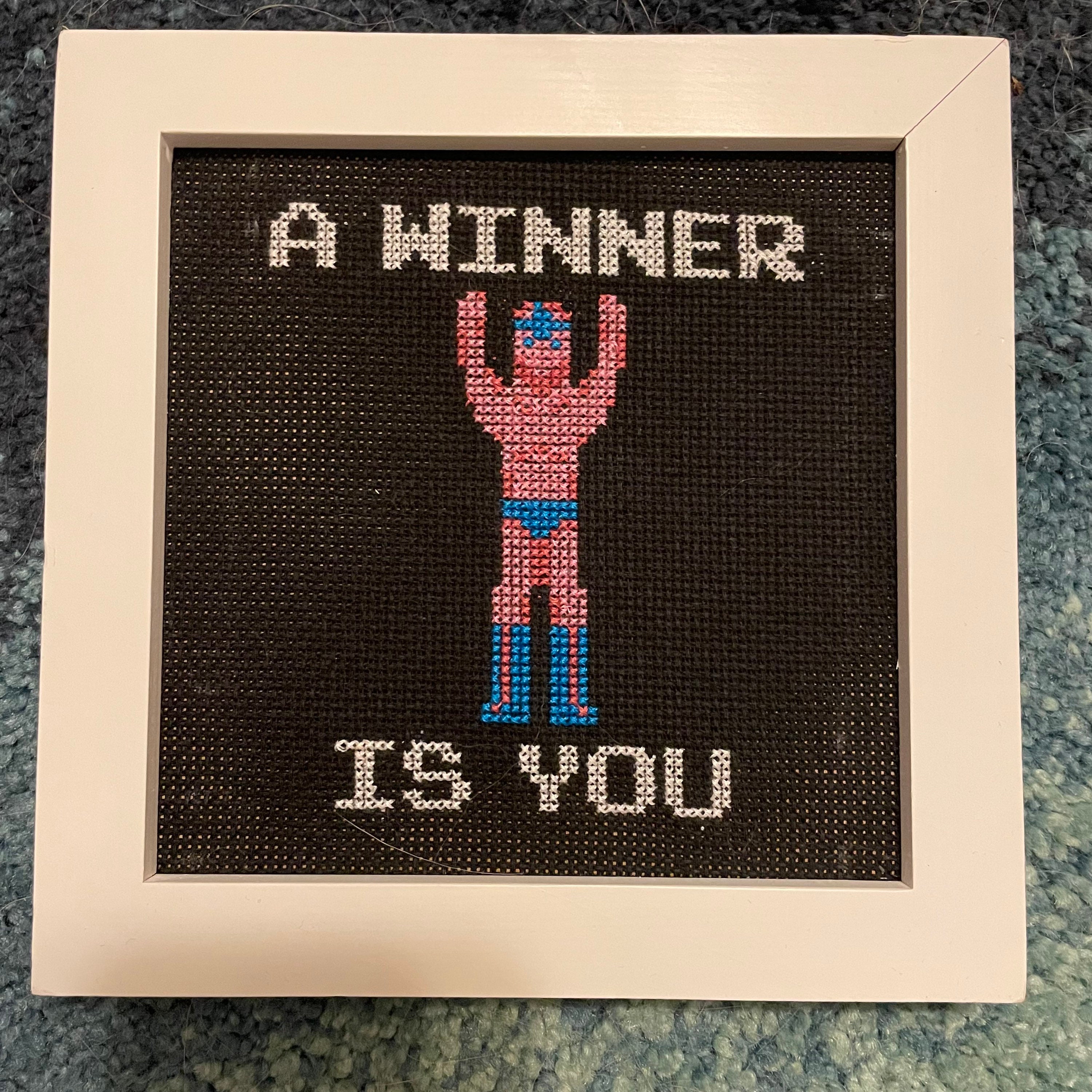 A Winner is You - NES Pro Wrestling Finished Cross Stitch - Etsy