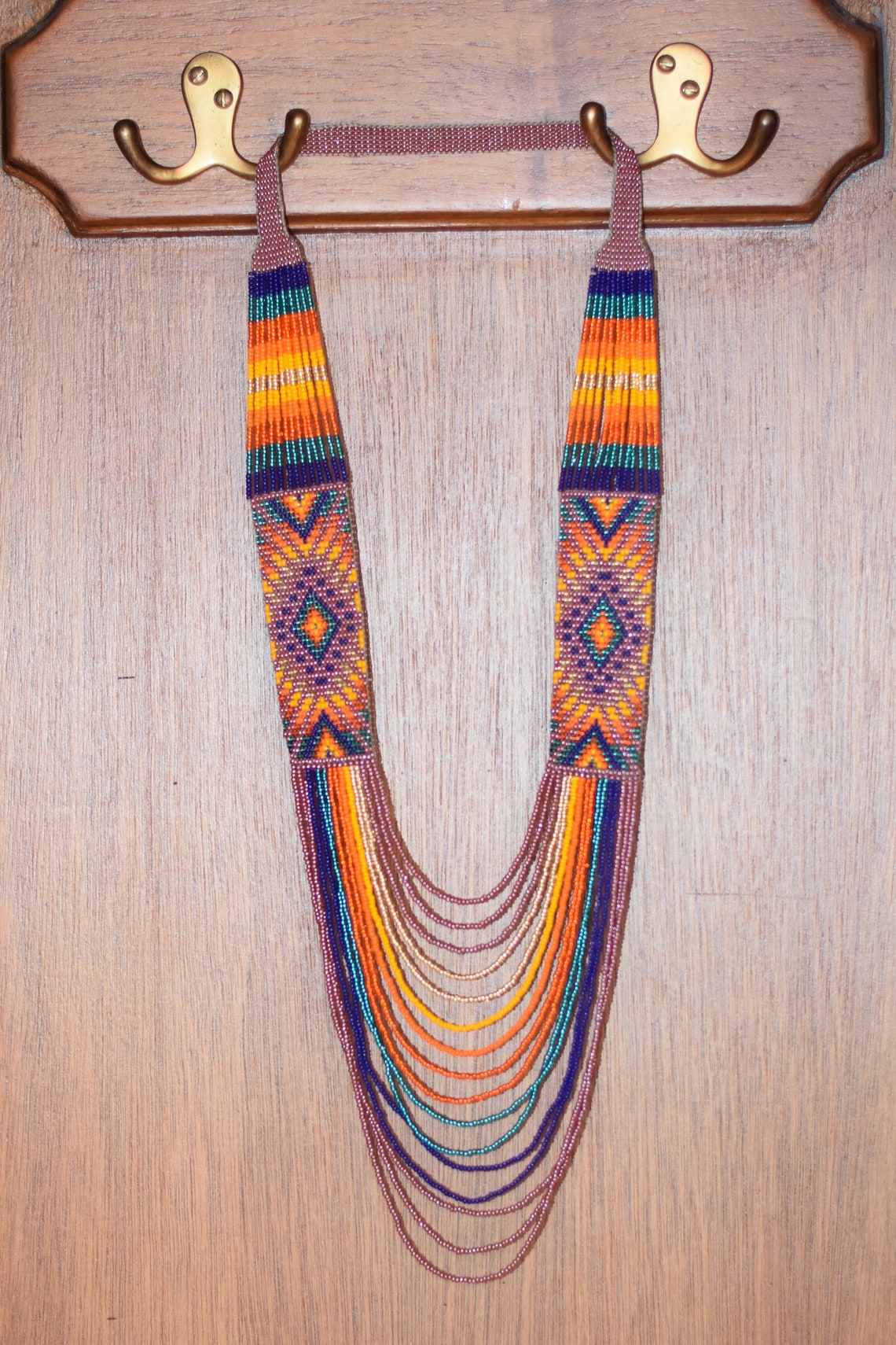 Collar indígena colorido collar Colombia joyería WAYUU 100% | Etsy