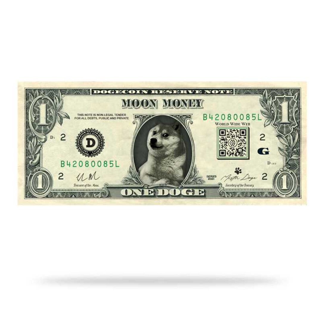 Doge Dollar Vinyl Sticker by Cryptochips (set of 10) | High Quality ...