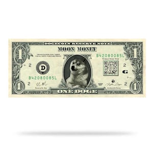 Doge Dollar Vinyl Sticker by Cryptochips (set of 10) | High Quality ...