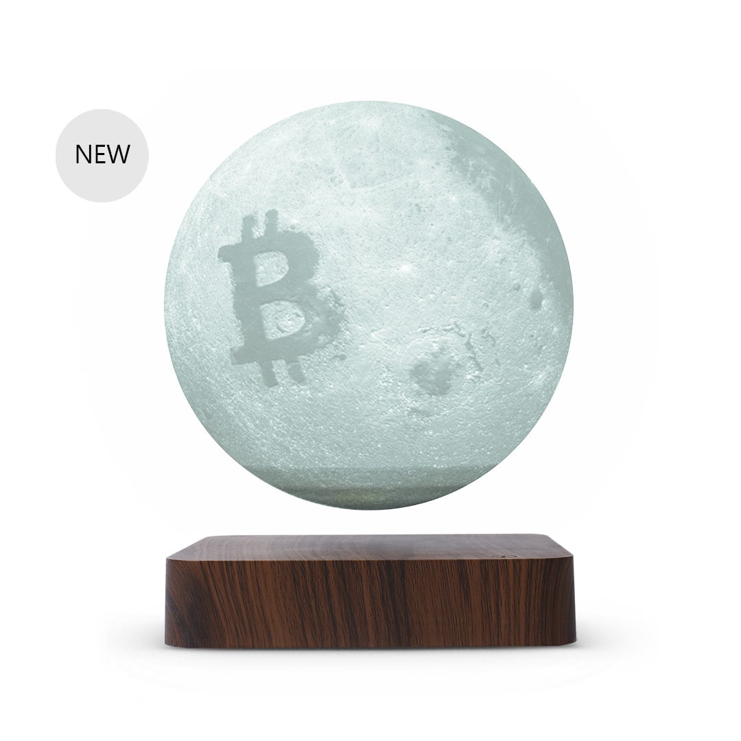 Levitating Bitcoin Moon by Cryptochips | the Ultimate Desk Accessory ...