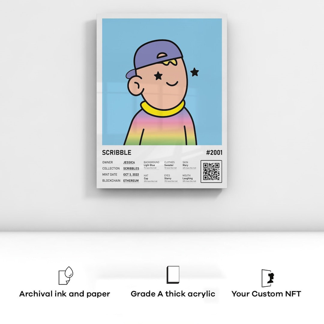 Custom NFT Acrylic Wall Art by Cryptochips | Turn Your Digital Art Into ...