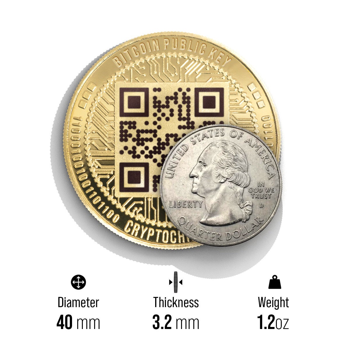 Bitcoin BTC QR Coin Custom Laser Engraved Crypto Coin by - Etsy