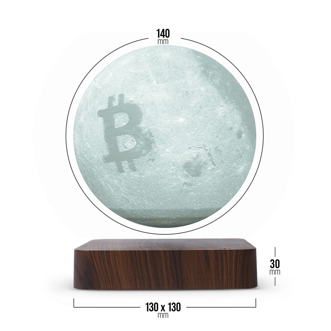 Levitating Bitcoin Moon by Cryptochips | the Ultimate Desk Accessory for Crypto Enthusiasts | 3D ...
