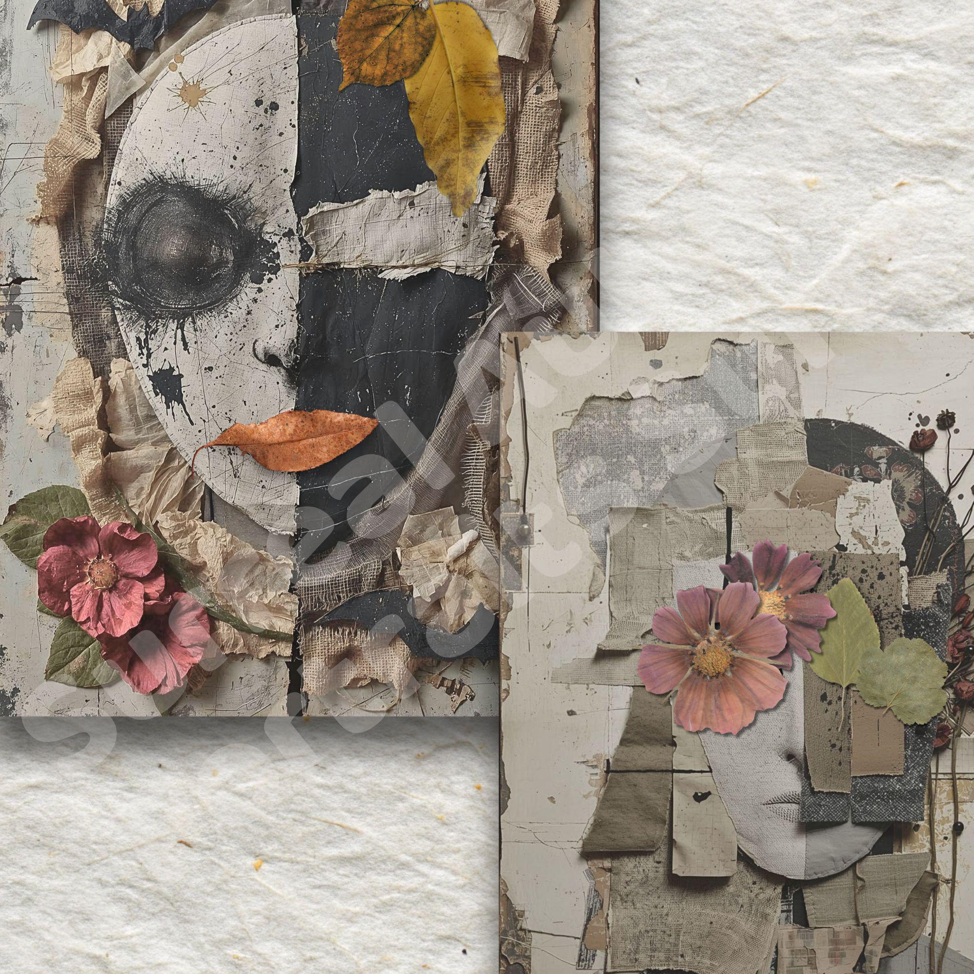 Surreal Face Collage Art, Digital Textures With People, Mixed Media ...